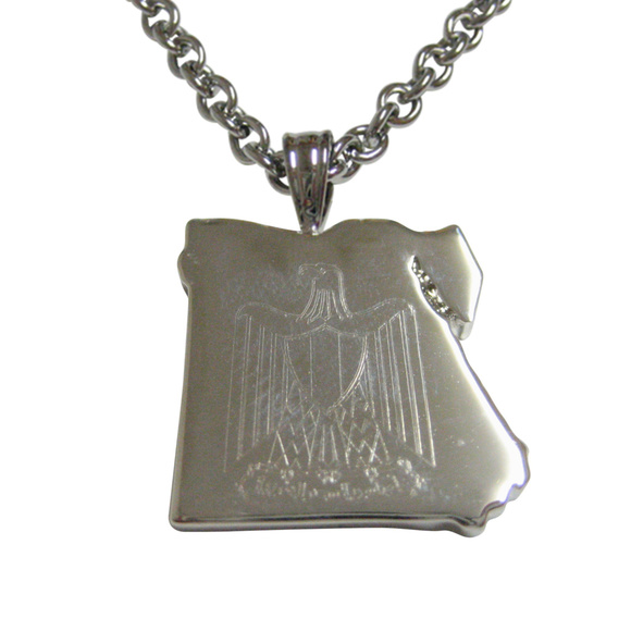 Kiola Designs | Jewelry | Egypt Map Shape And Flag Design Unisex Necklace | Poshmark